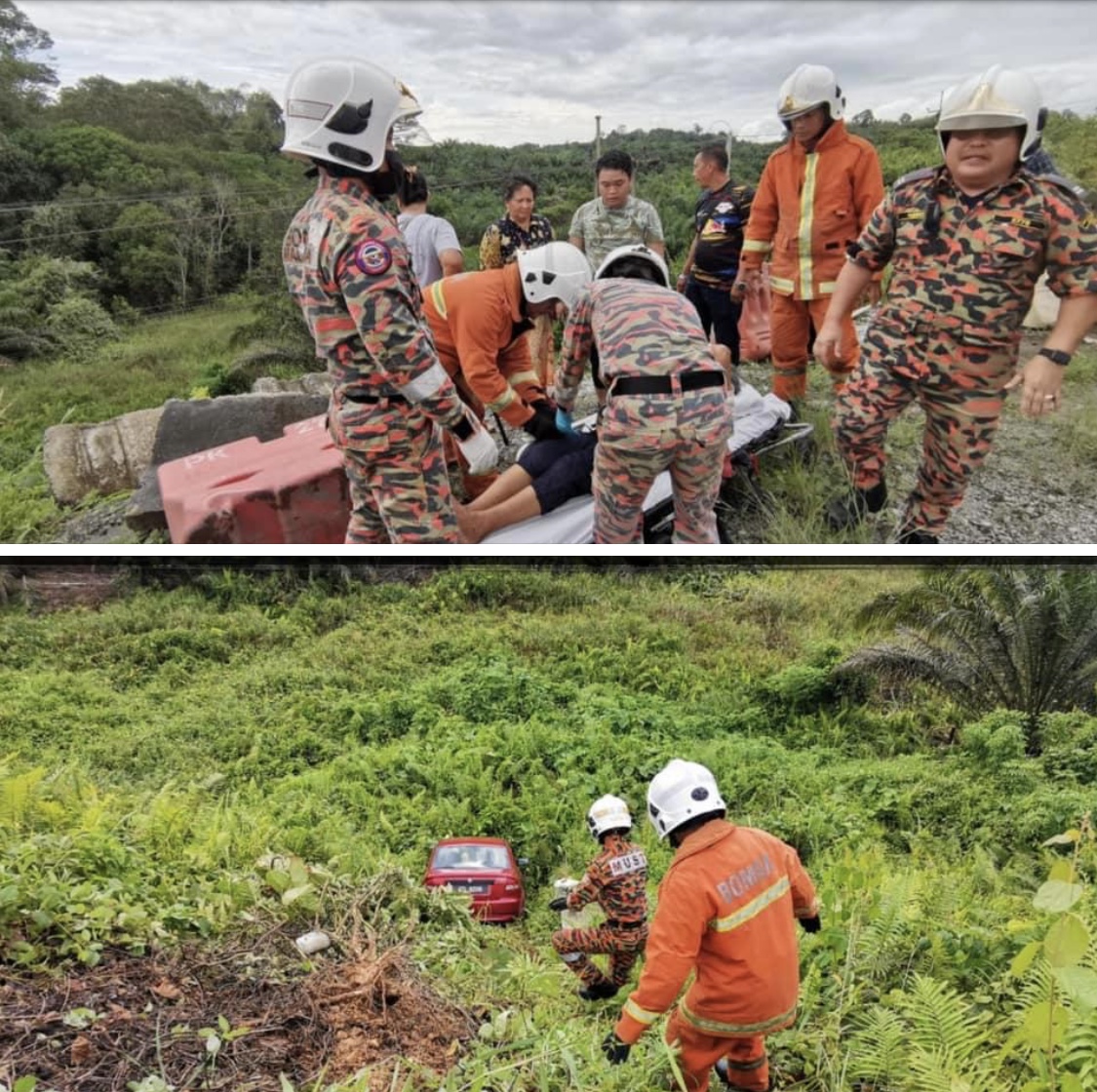 Kereta menggelongsor turun bukit - UTUSAN SARAWAK
