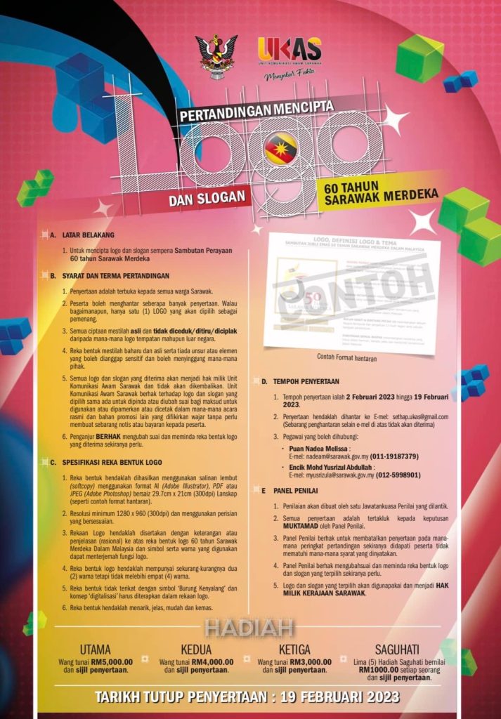 Sambutan 60 Tahun Sarawak Merdeka: Anak Sarawak dipelawa cipta logo ...