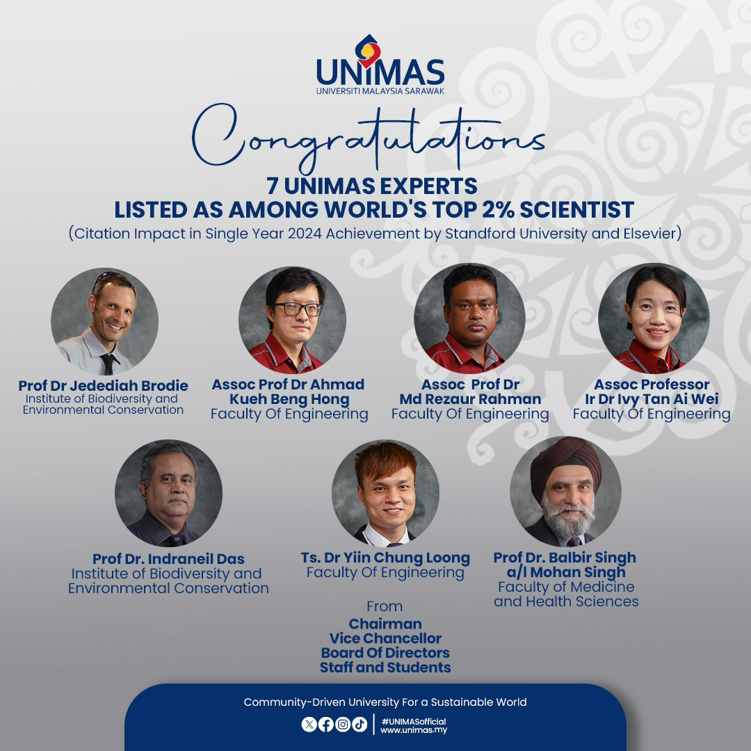 Tujuh pensyarah Unimas tersenarai saintis paling berpengaruh dunia ...