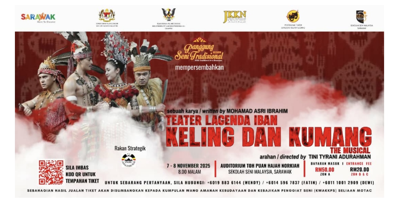 Teater muzikal ‘Keling dan Kumang’ tonjolkan keindahan budaya Iban ...