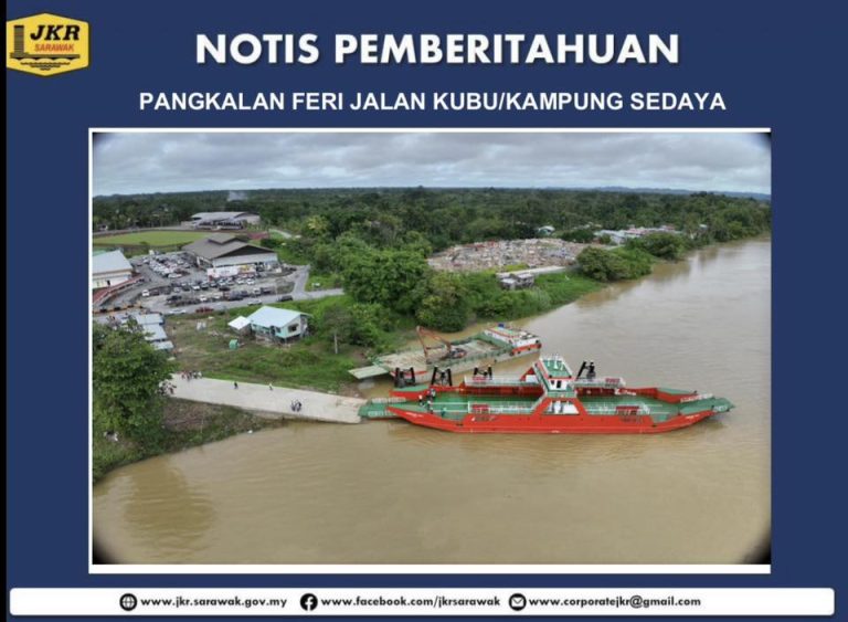 Perkhidmatan feri di Pangkalan Feri Jalan Kubu-Kampung Sedaya ...