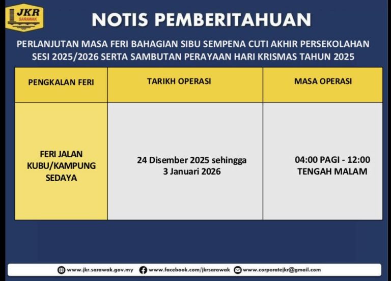 Perkhidmatan feri di Pangkalan Feri Jalan Kubu-Kampung Sedaya ...