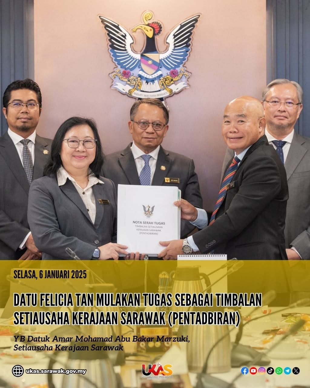 Datu Felicia Tan mulakan tugas sebagai Timbalan Setiausaha Kerajaan ...