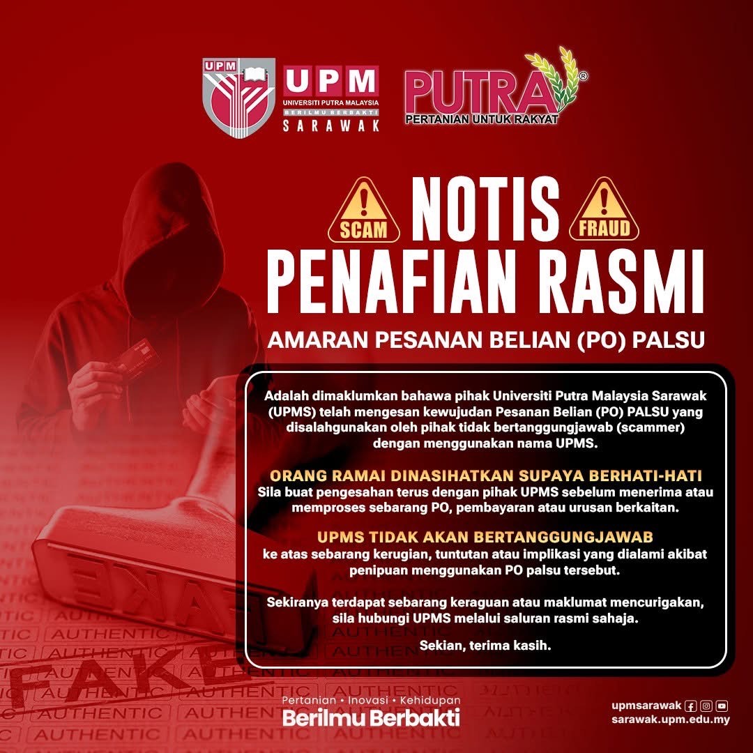 UPMS nafi penglibatan pesanan belian palsu, orang ramai dinasihat ...