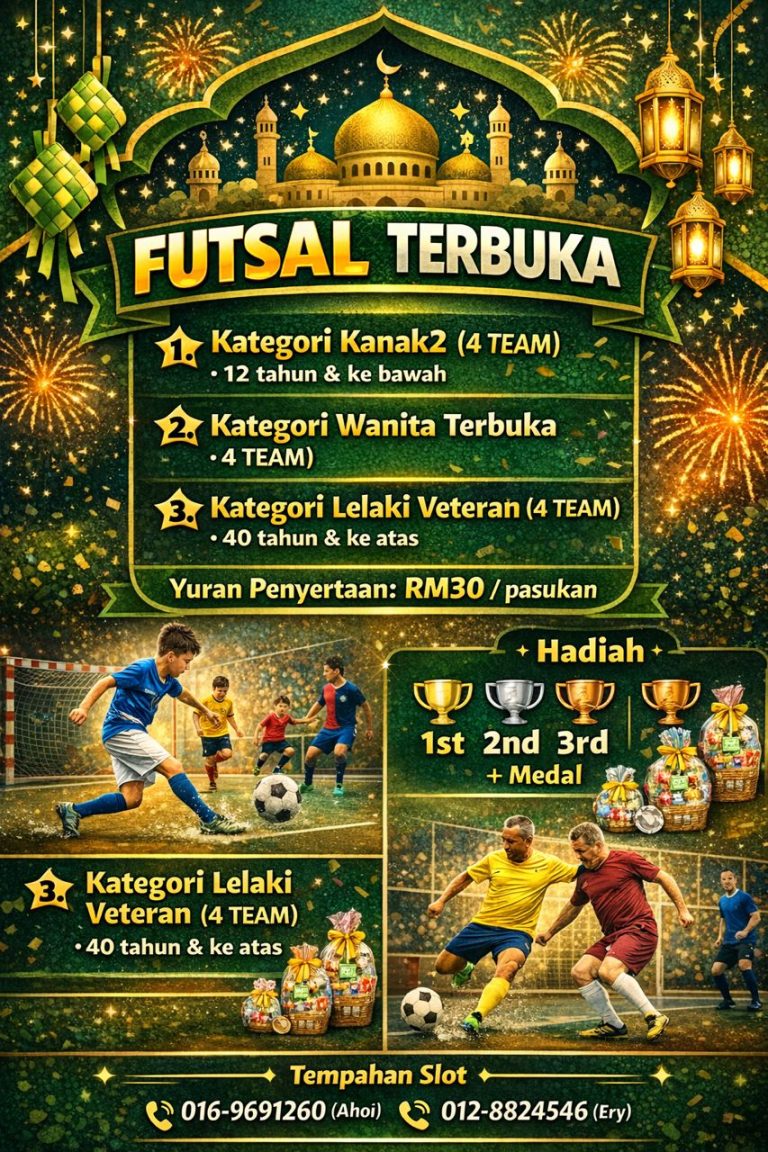 Futsal Raya Terbuka Kampung Bakong 2026, tawar hadiah RM1,000 bergelar ...